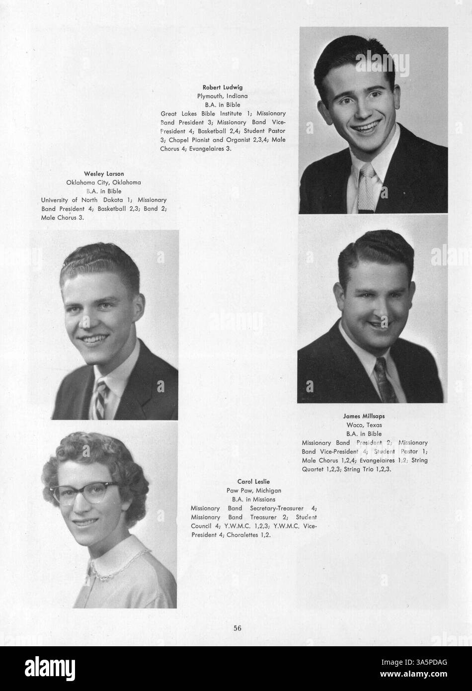 This 1958 yearbook from north central bible college features students ...