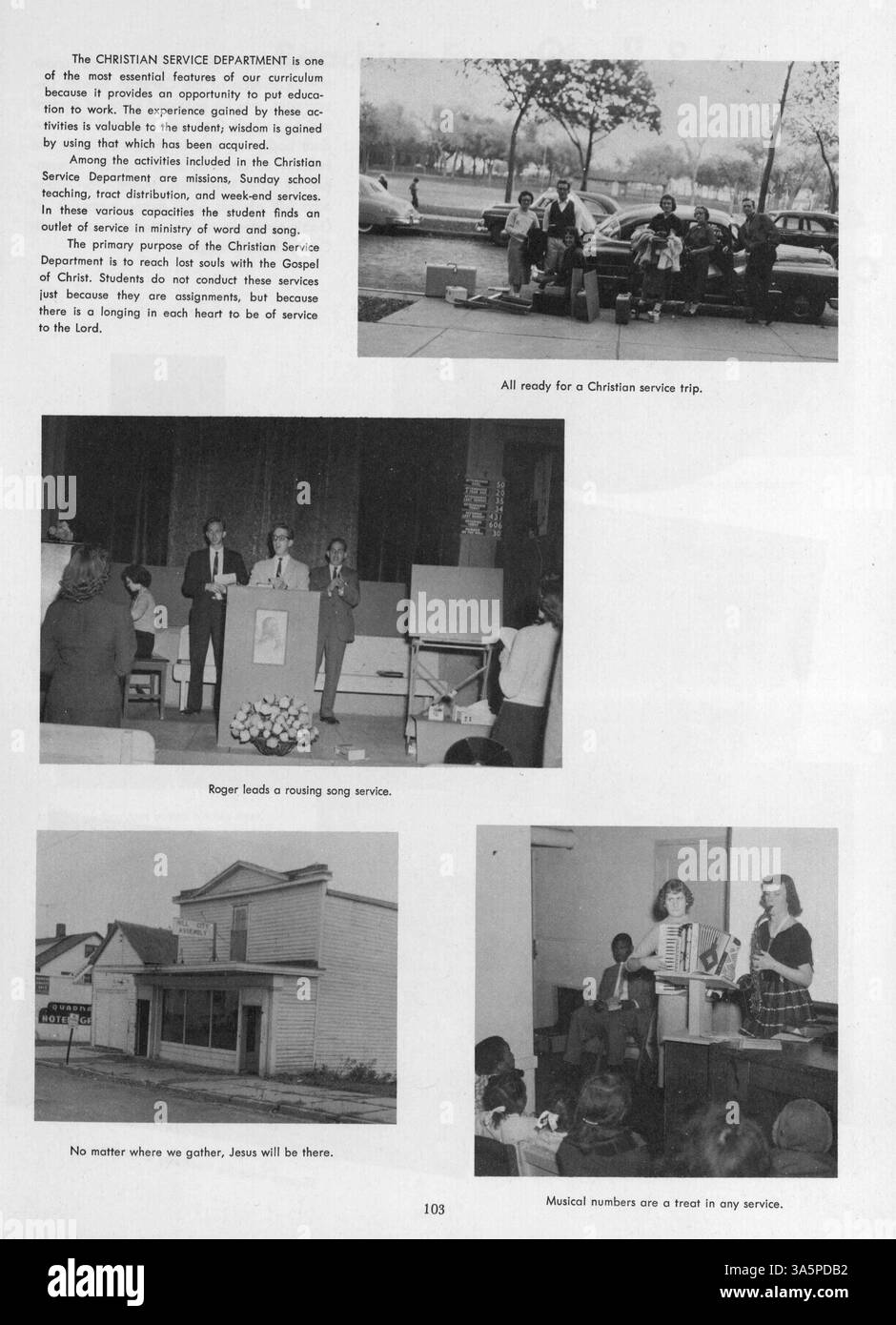 The 1958 yearbook from North Central Bible College captures moments ...