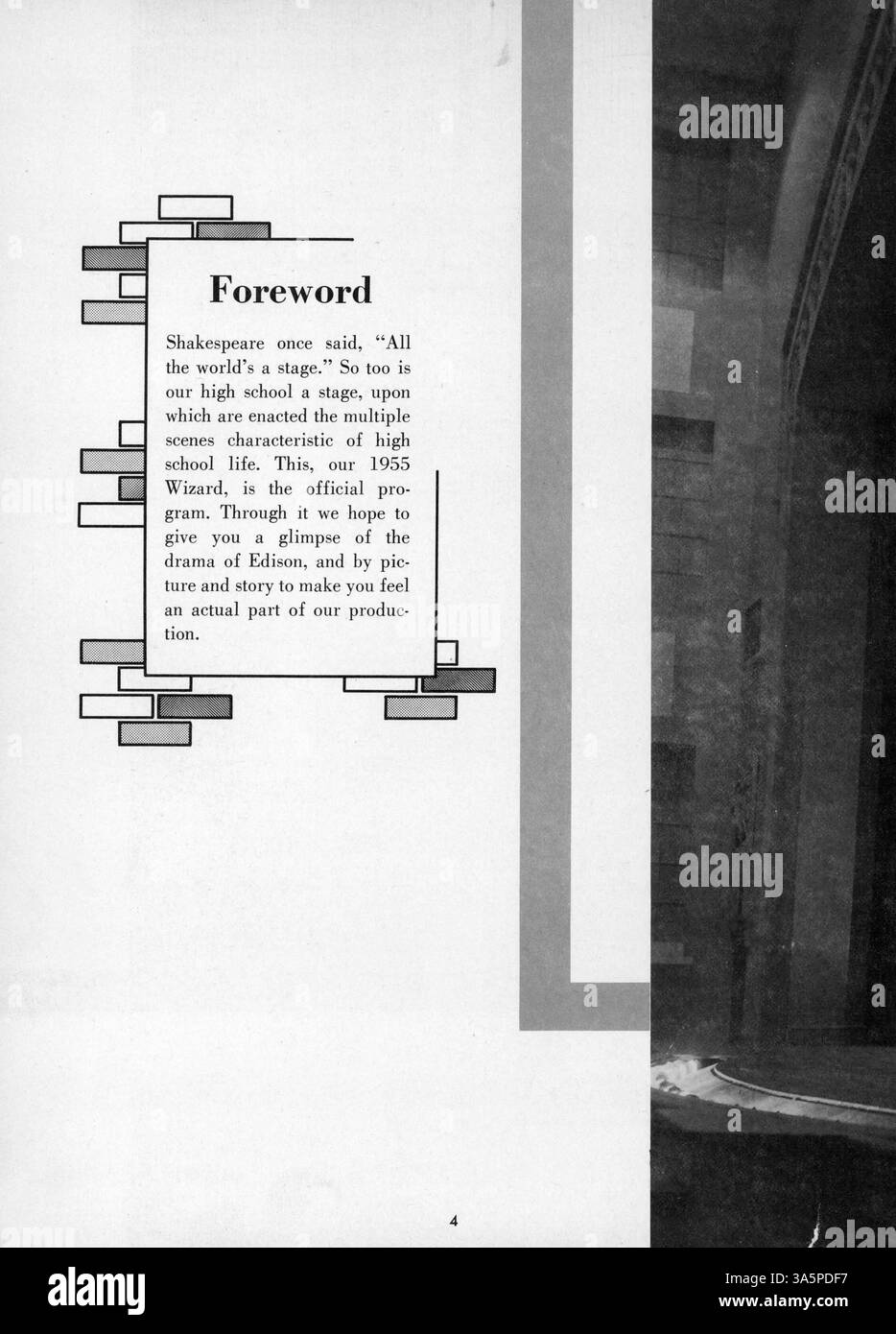 Edison High School’s 1955 yearbook features student portraits, athletics, school clubs, and ...