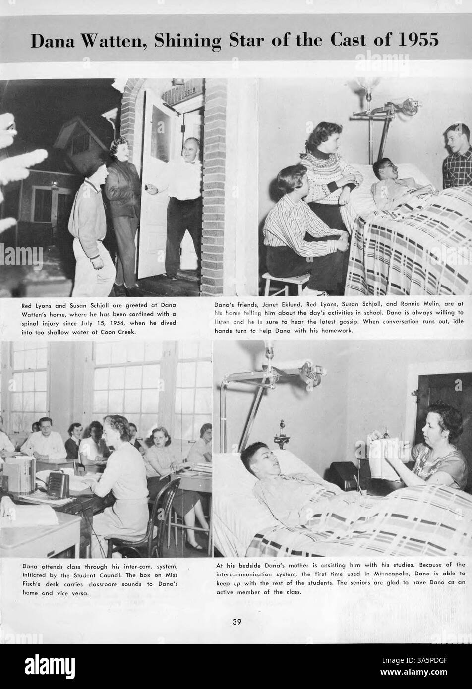 This 1955 Edison High School yearbook showcases various student ...