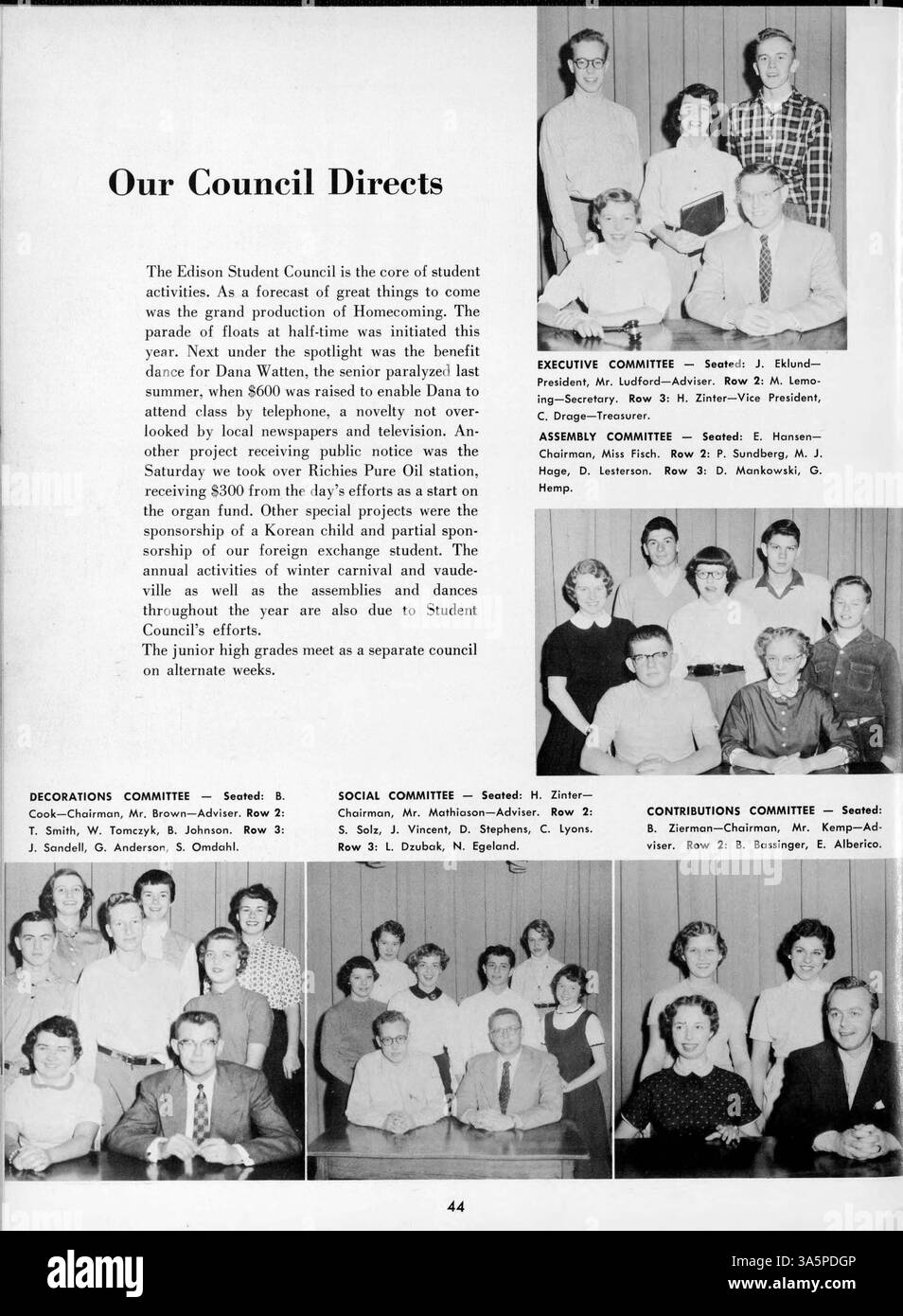 Yearbook captures the key moments of the 1954 1955 school year hi-res ...