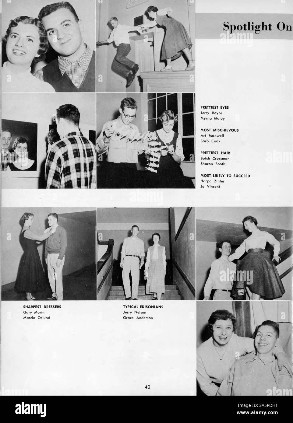 'The Wizard for 1955' yearbook from Edison High School captures the ...