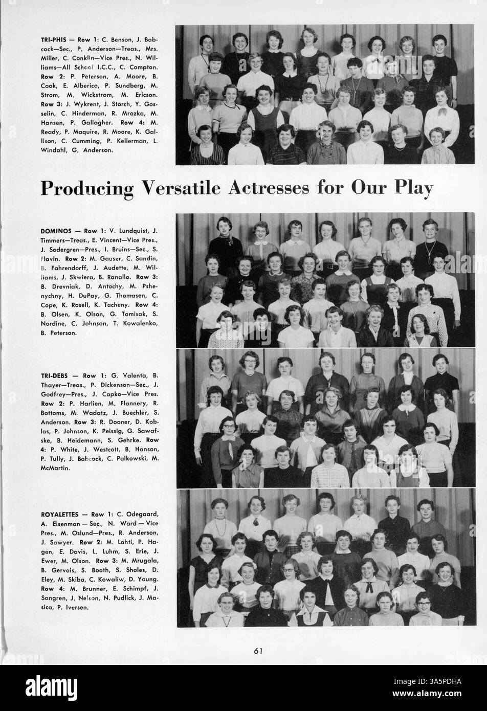 The 'Wizard for 1955' yearbook from Edison High School captures the ...