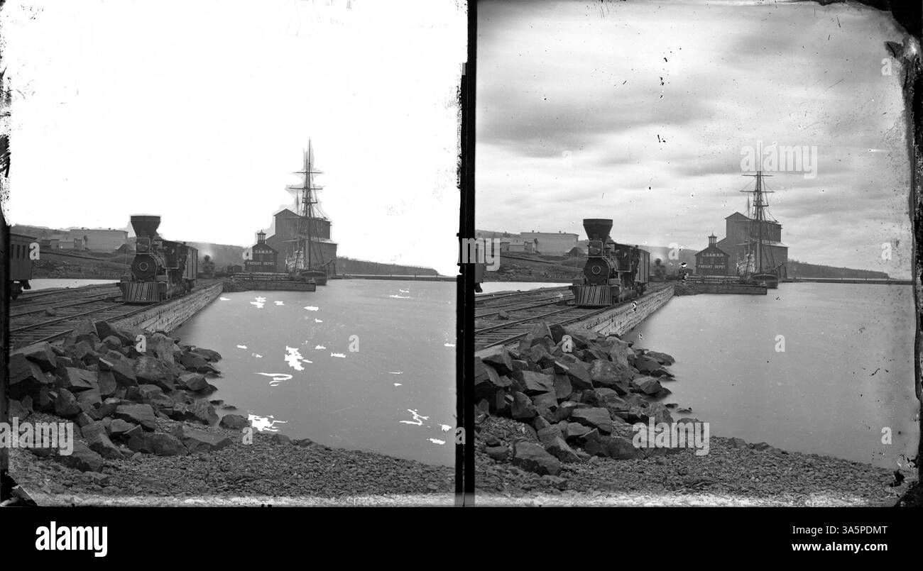 The Lake Superior and Mississippi Railroad Freight Depot in Duluth ...