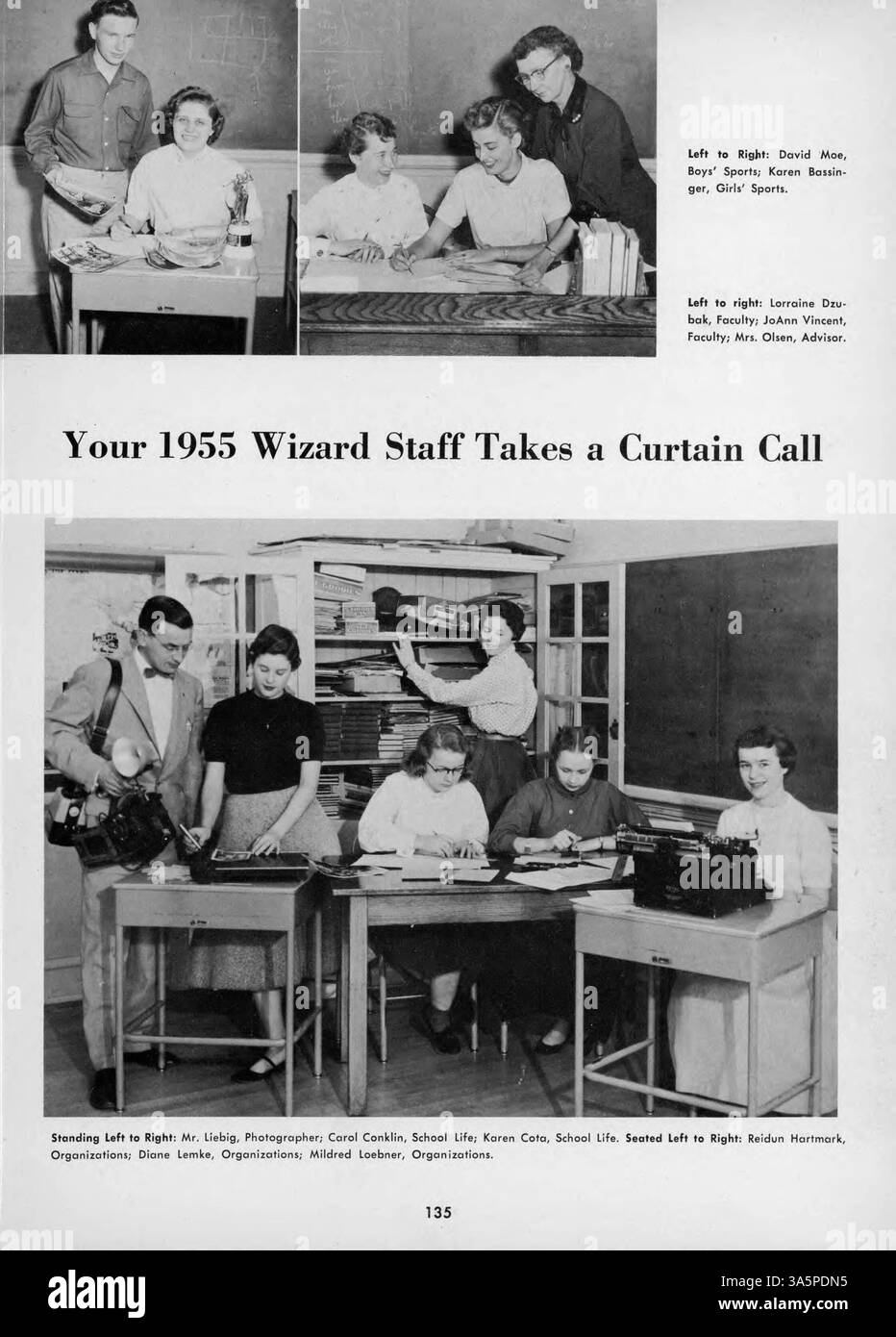 This yearbook, 'The Wizard for 1955', captures the high school ...