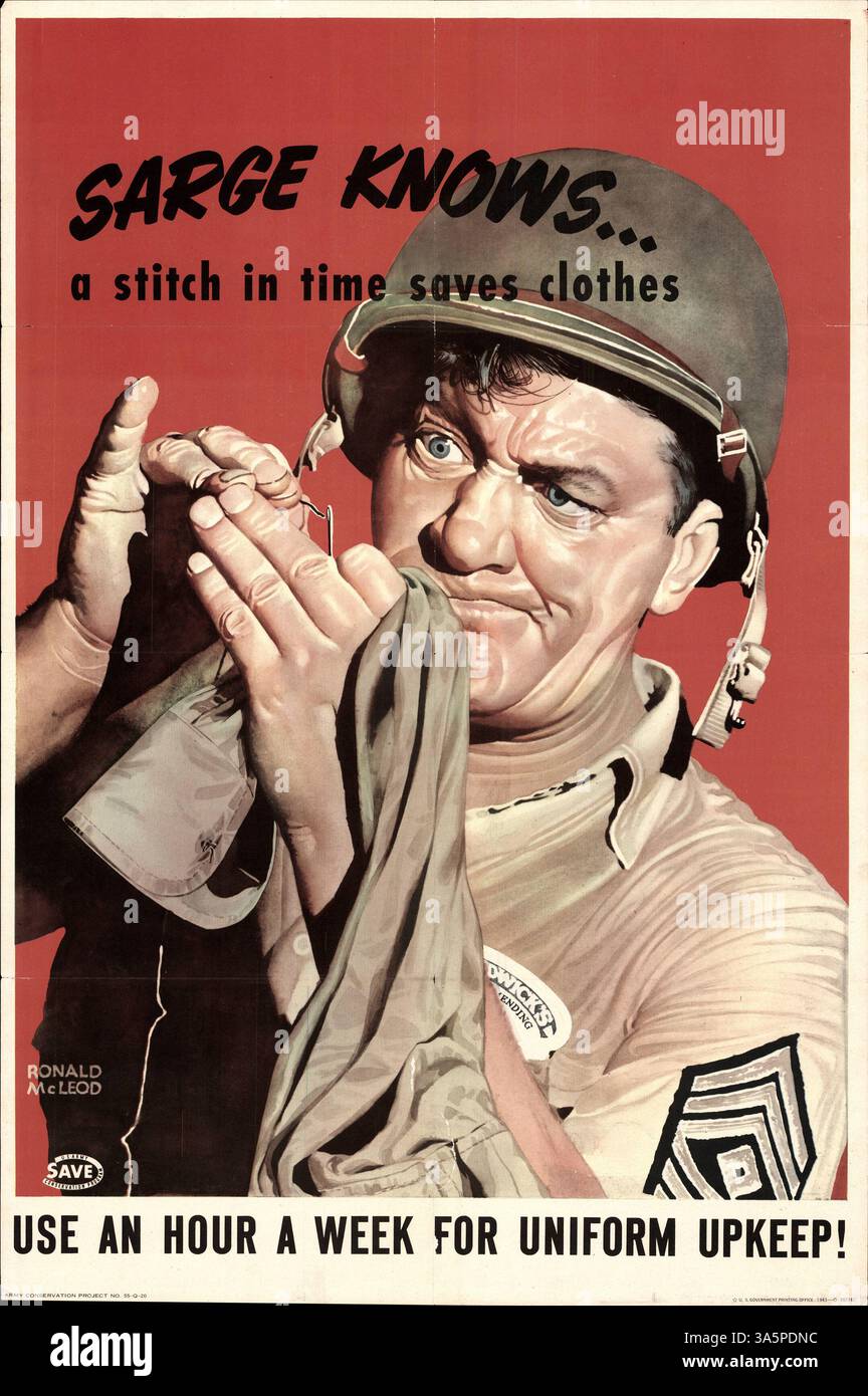 This 1943 U.S. Army training video titled 'Sarge Knows... A Stitch in ...