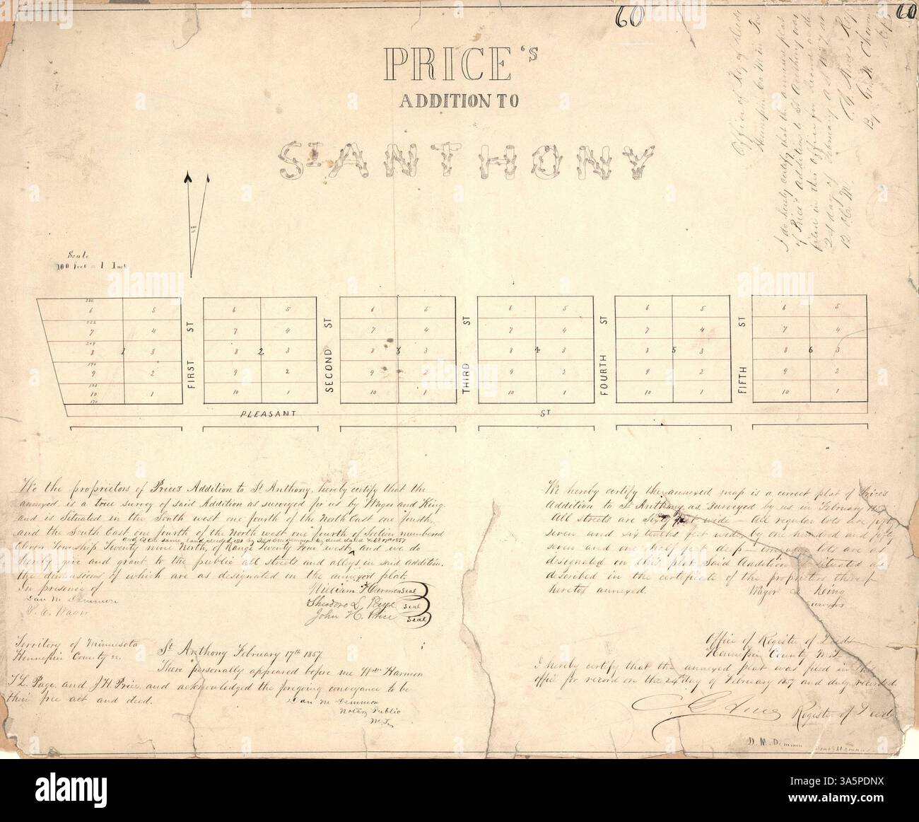 Prices addition to st anthony is a historic property area hi-res stock ...