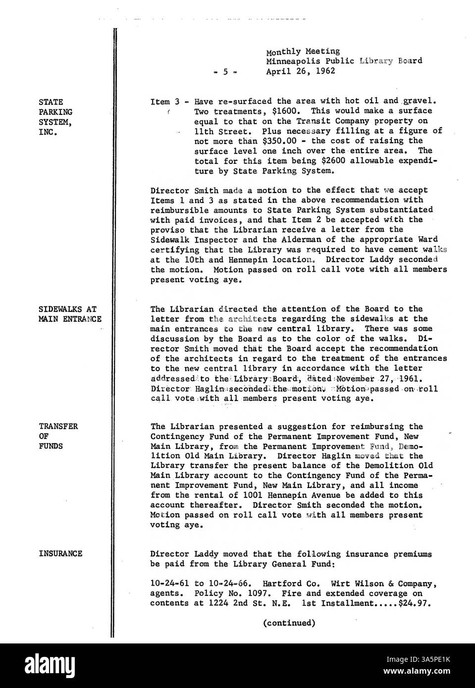 Documenting key decisions related to library governance and operations ...