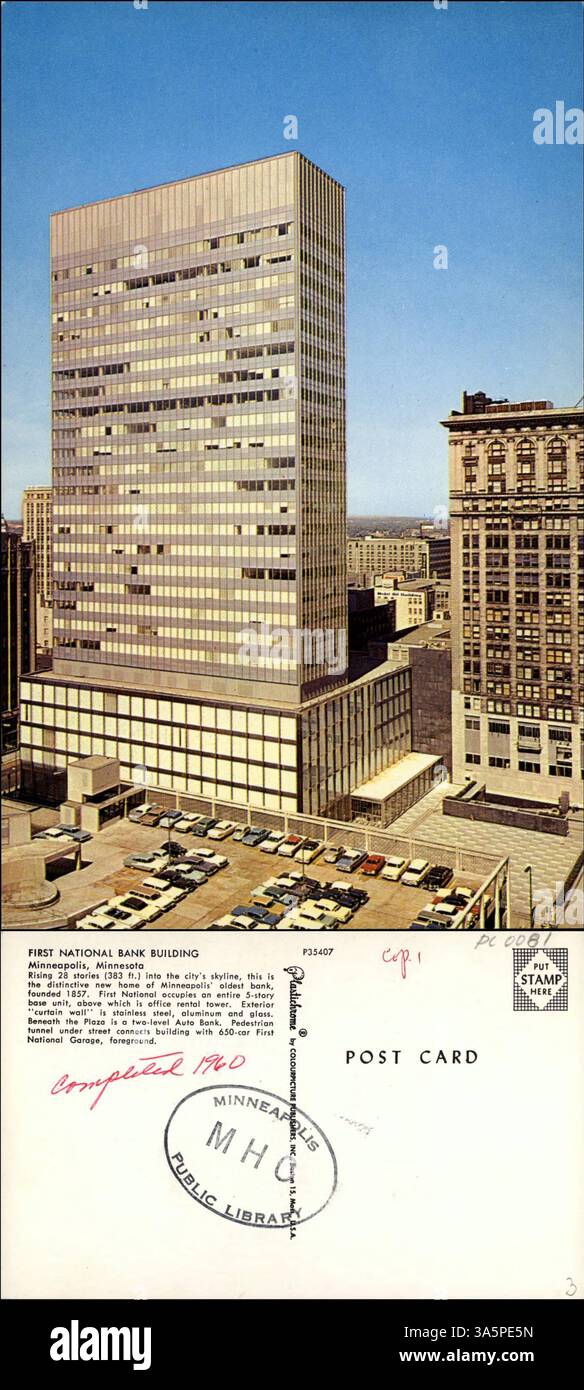 The First National Bank Building in Minneapolis, Minnesota, rises 28 ...