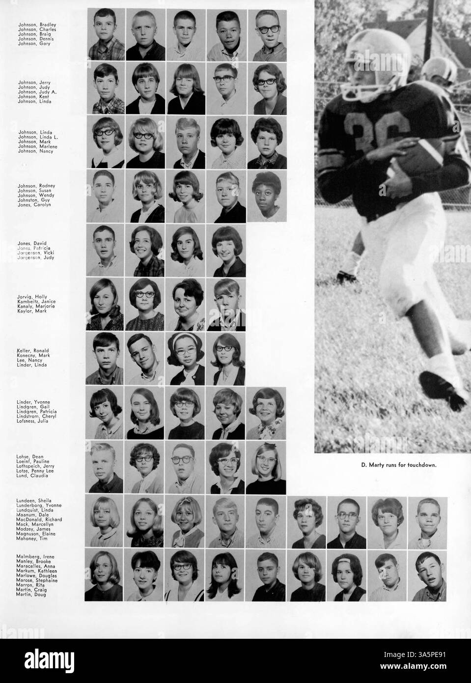 Yearbook documents the 1964 1965 school year at roosevelt high school hi-res stock photography ...