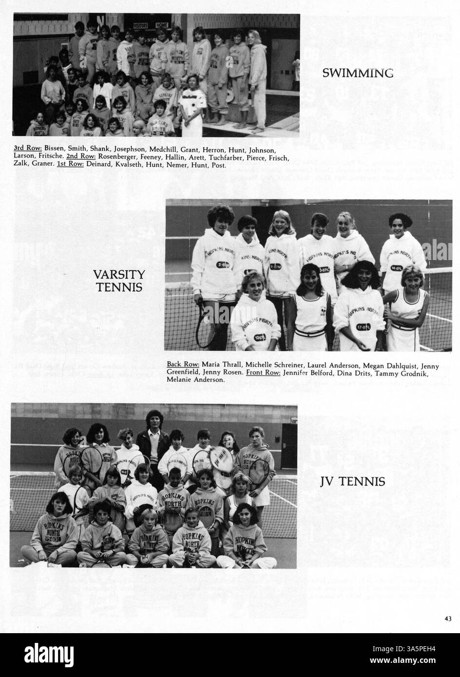 The 1987 Hopkins North Junior High yearbook reflects student activities ...