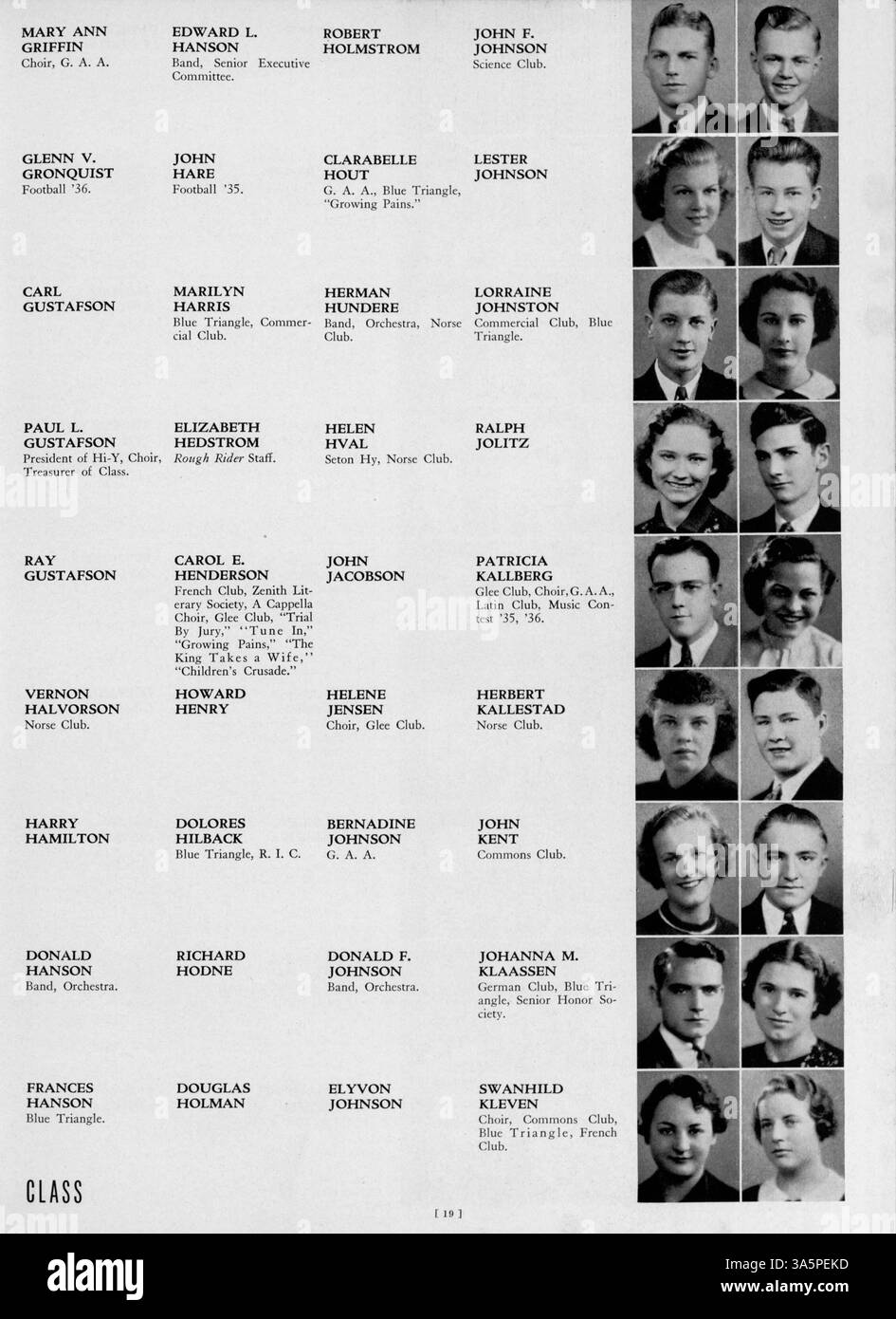 The yearbook of roosevelt high school hi-res stock photography and ...