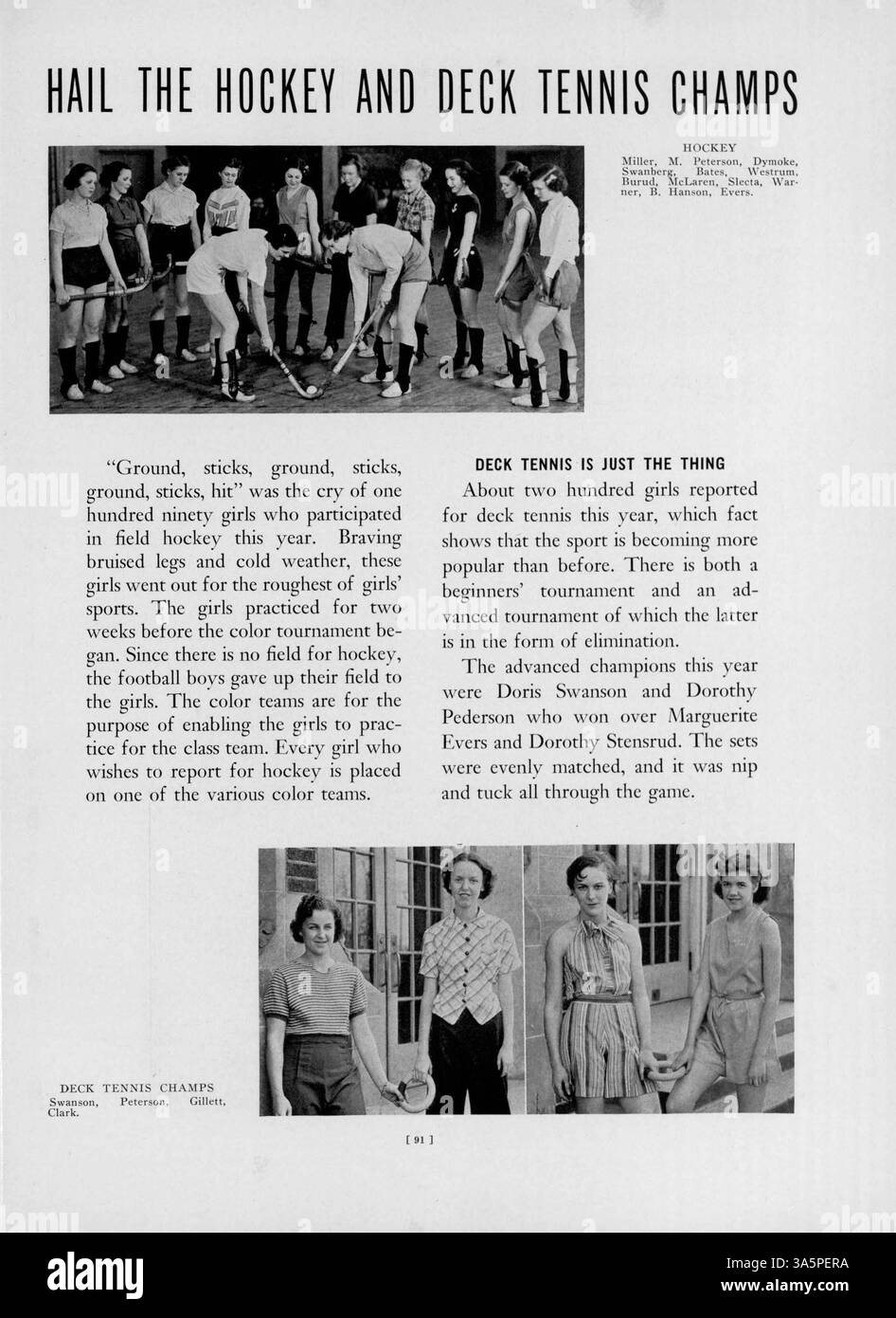 The 1937 roosevelt high school yearbook hi-res stock photography and ...