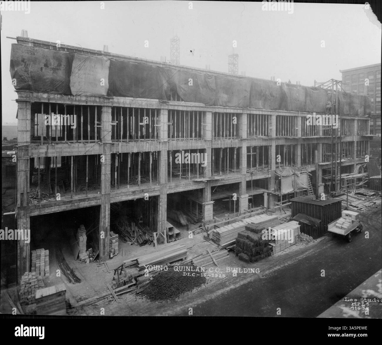 Under construction in 1926, the Young-Quinlan Building in Minneapolis was completed by March 1 ...