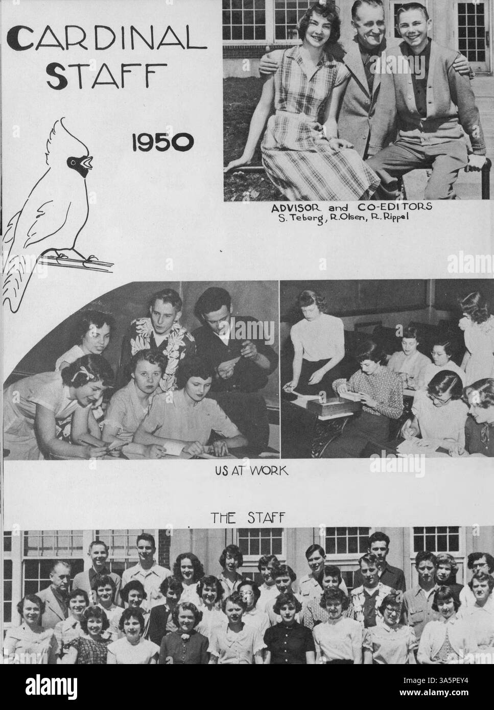 This 1950 yearbook from Marshall High School, Cardinal, documents the students, faculty ...