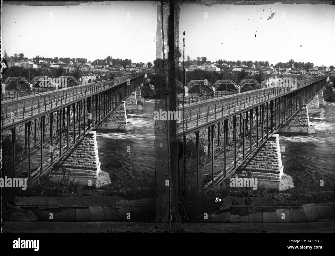 A historic view of the 10th Avenue Bridge, showcasing construction ...