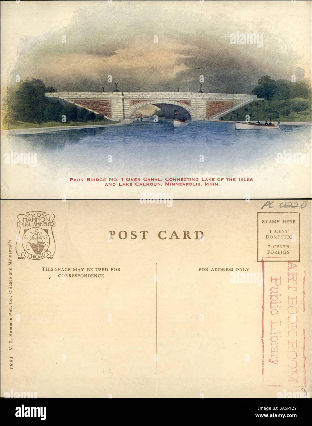 Park Bridge No. 1, located over Canal Park, connects Lake of the Isles ...