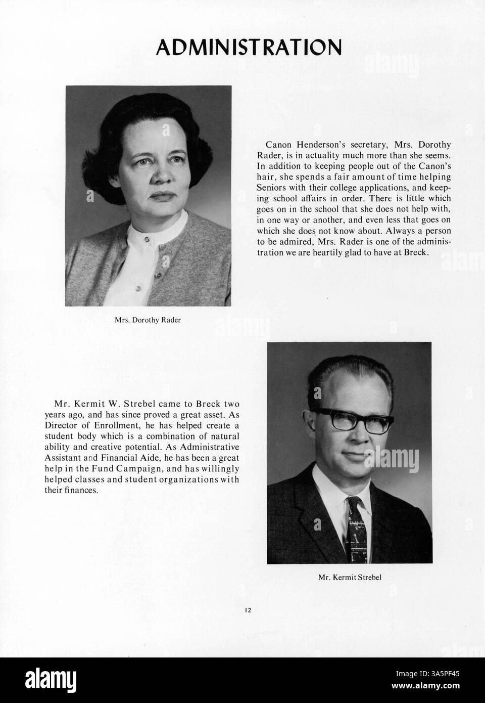 Yearbook offers a detailed look into the schools academic hi-res stock ...