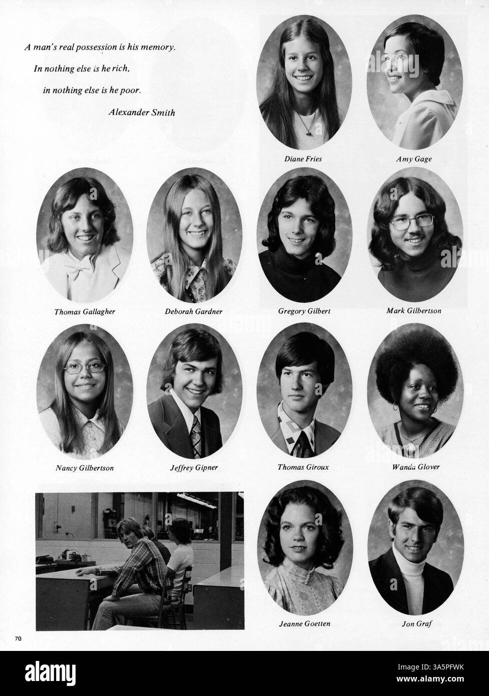 The 1975 'Sagamore' yearbook at Roosevelt High School features student ...