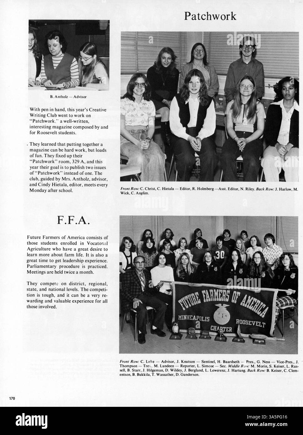 The 1975 roosevelt yearbook captures significant events hi-res stock ...