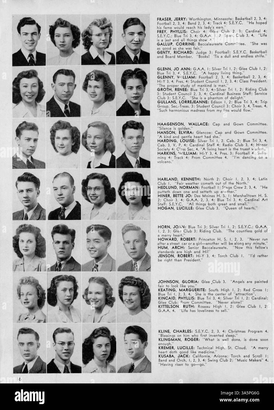 The 1944 'Cardinal' yearbook from Marshall High School highlights the ...