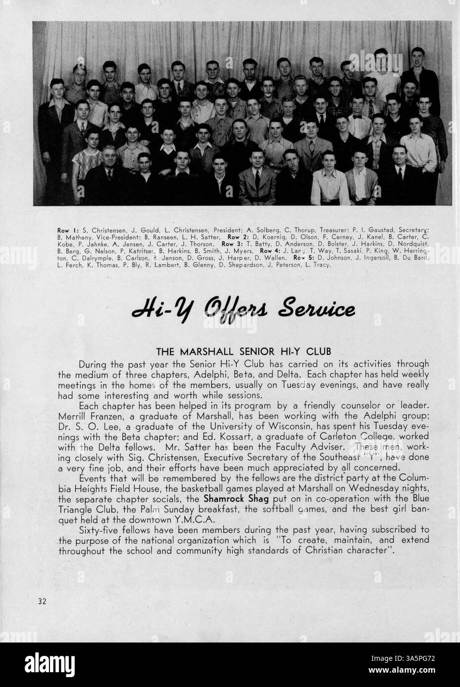 The 'Cardinal' yearbook from Marshall High School in 1944 documents the ...