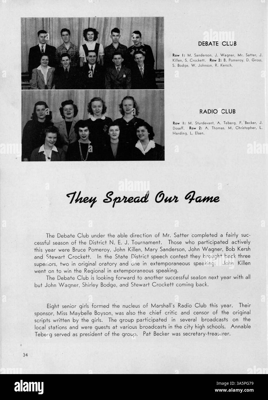 This 1944 'Cardinal' yearbook from Marshall High School captures the ...