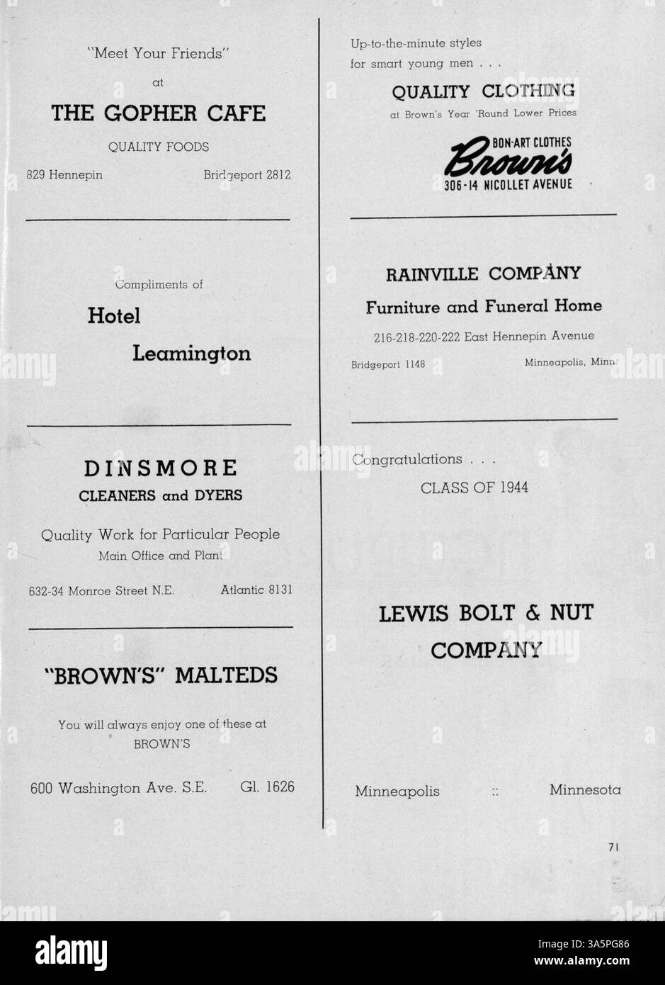 This 1944 'Cardinal' yearbook from Marshall High School details ...