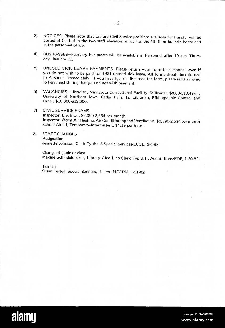 The 1982 weekly bulletin for employees of the minneapolis public hi-res ...