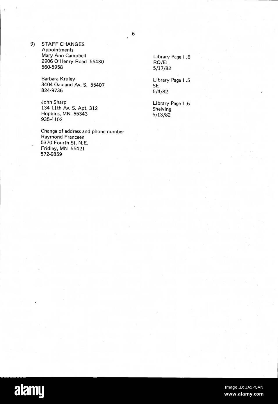 This 1982 edition of the Minneapolis Public Library weekly bulletin provides staff with critical ...