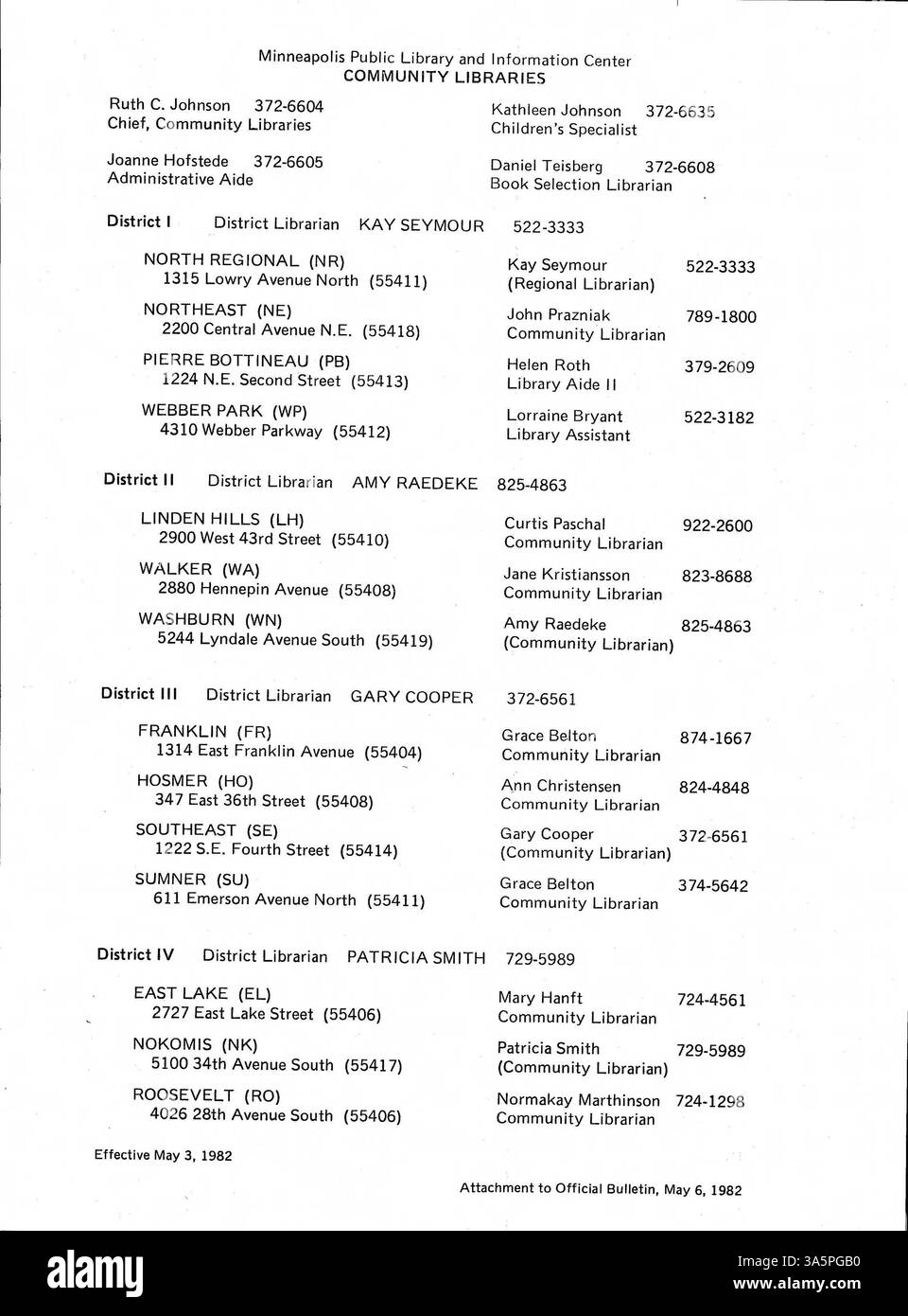The 1982 Minneapolis Public Library bulletin offers employees updates ...