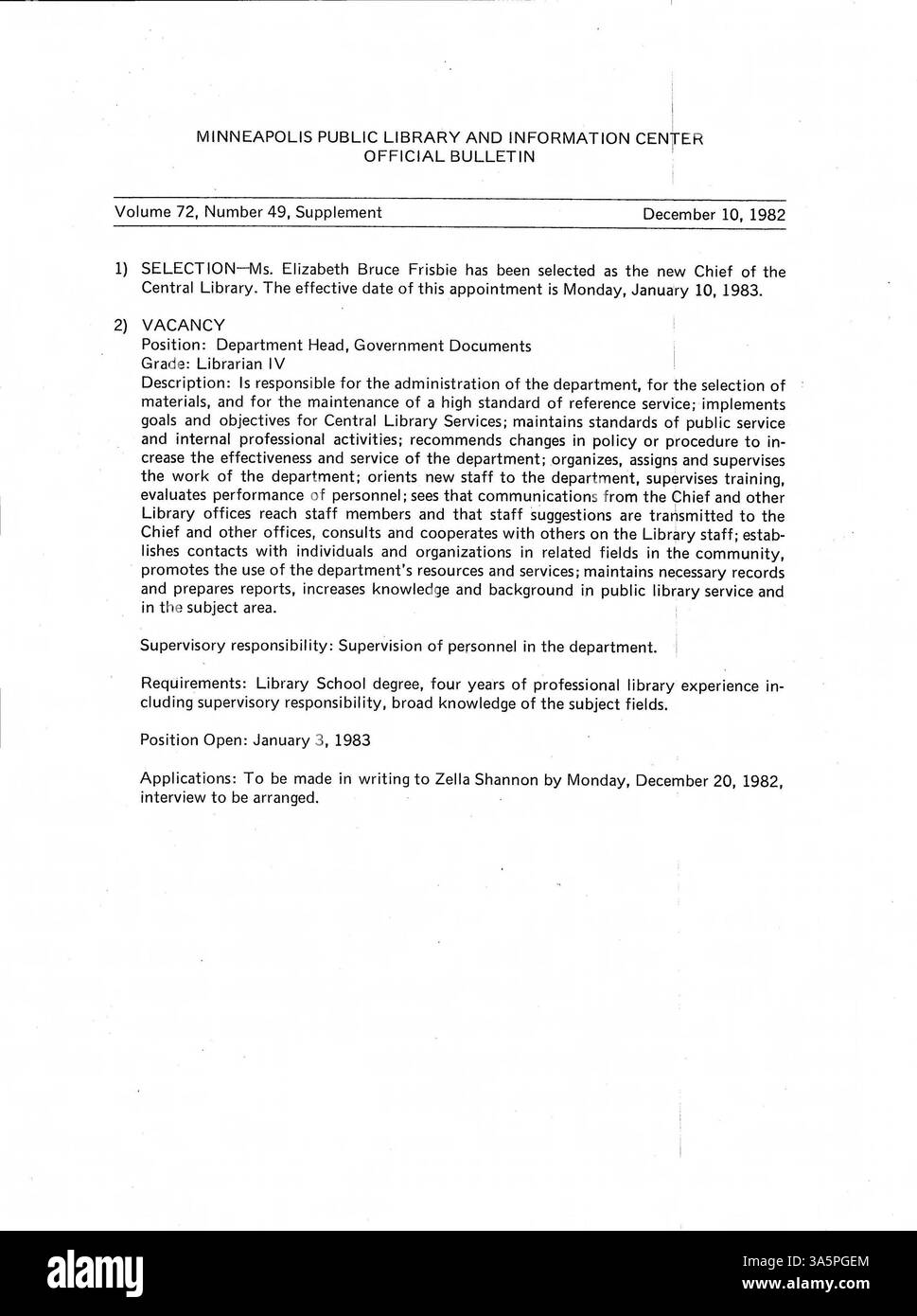 The 1982 minneapolis public library bulletin provides staff with hi-res ...