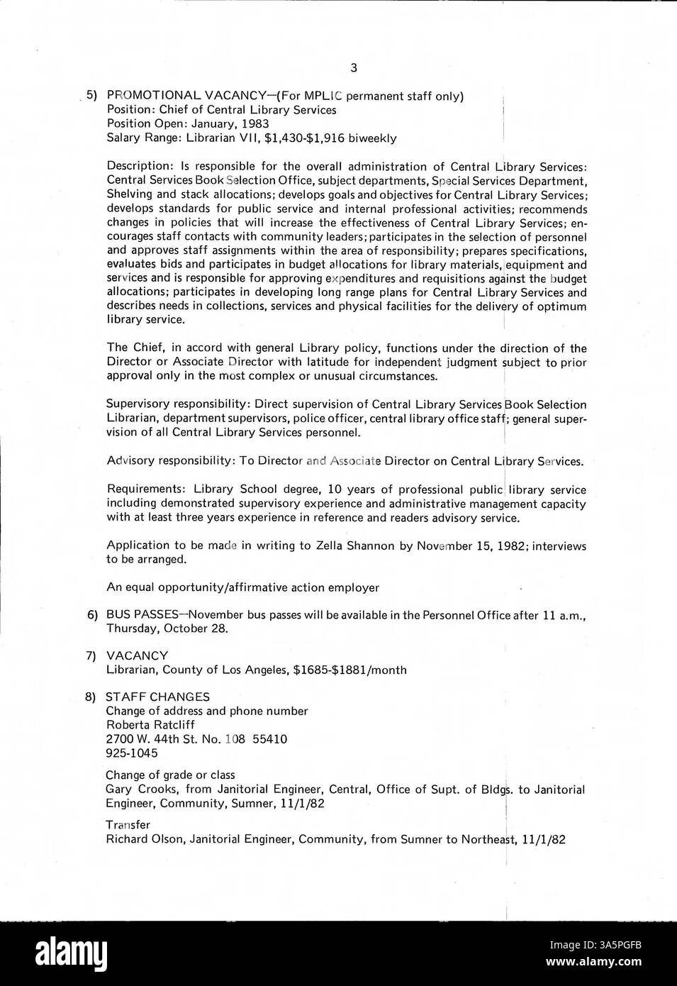 This 1982 minneapolis public library bulletin serves as a weekly hi-res stock photography and ...