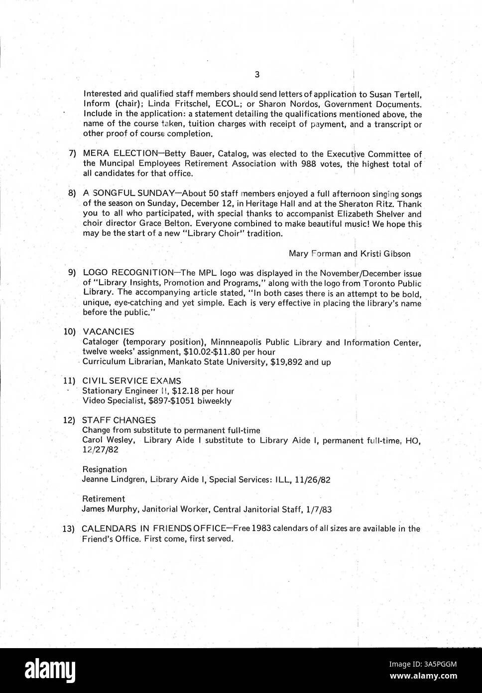 This 1982 Minneapolis Public Library bulletin offers updates to ...