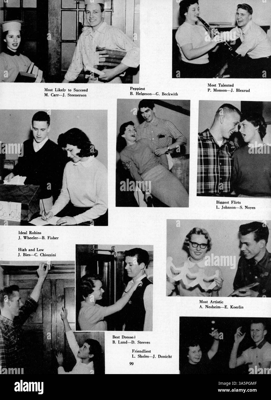 'The Robin' yearbook for Robbinsdale High School, 1956, highlights ...