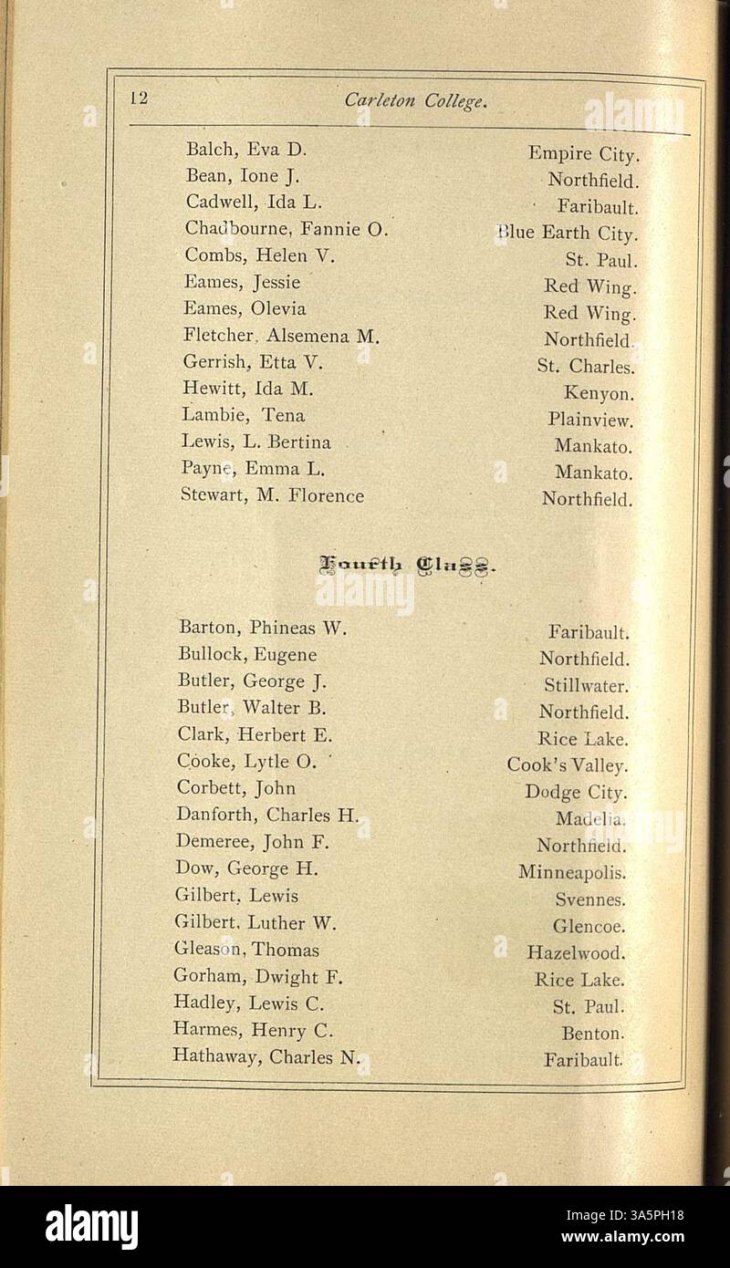 This catalog from Carleton College for the 1876-1877 academic year provides a comprehensive list ...