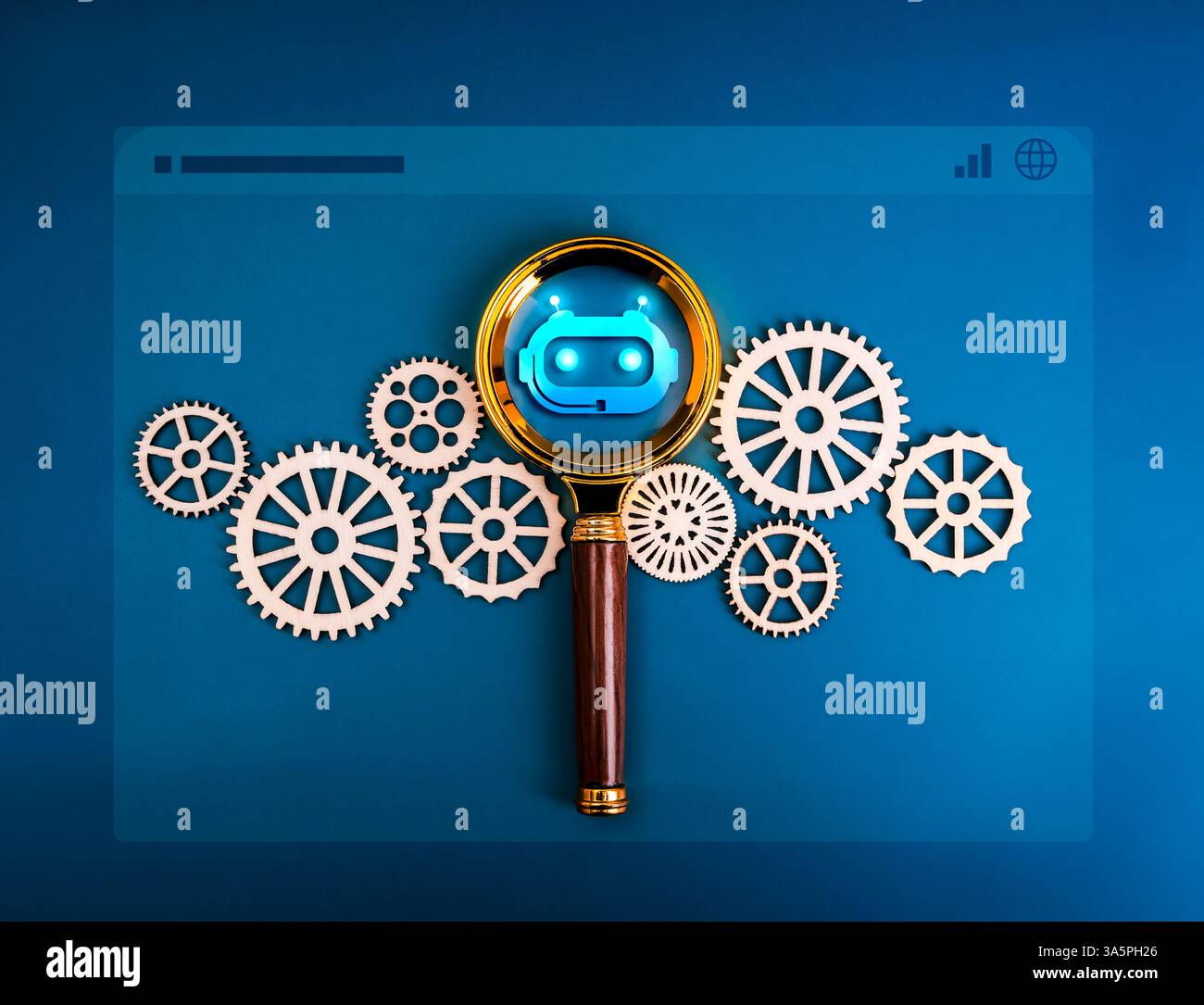 Technical data icon gear hi-res stock photography and images - Alamy