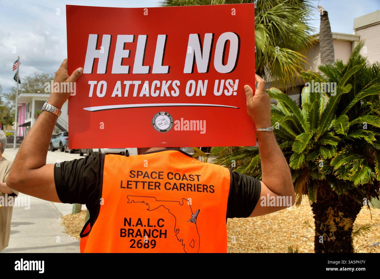 Melbourne, Brevard County, Florida. USA. March 23, 2025 “Hell No” was ...