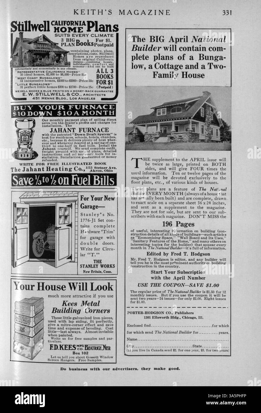 Published by architect max l keith in 1916 hi-res stock photography and ...