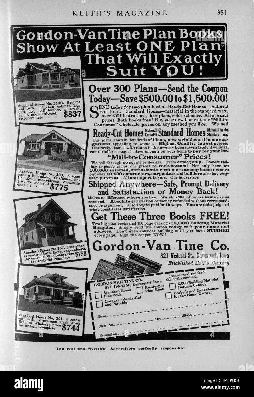Keith's Magazine on Home Building, 1916, published twelve monthly ...