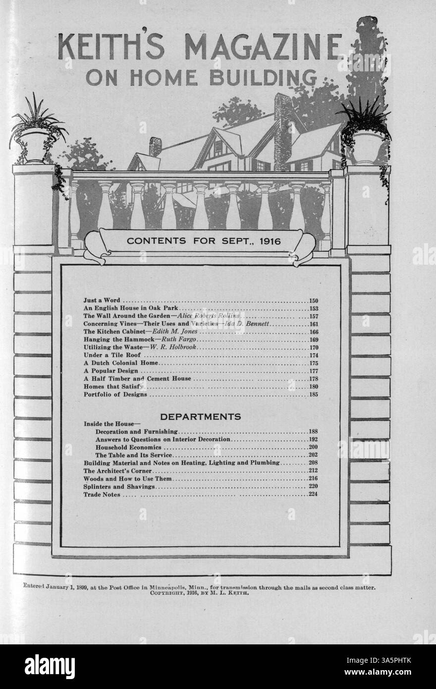 Published monthly in 1916 by architect max l hi-res stock photography ...