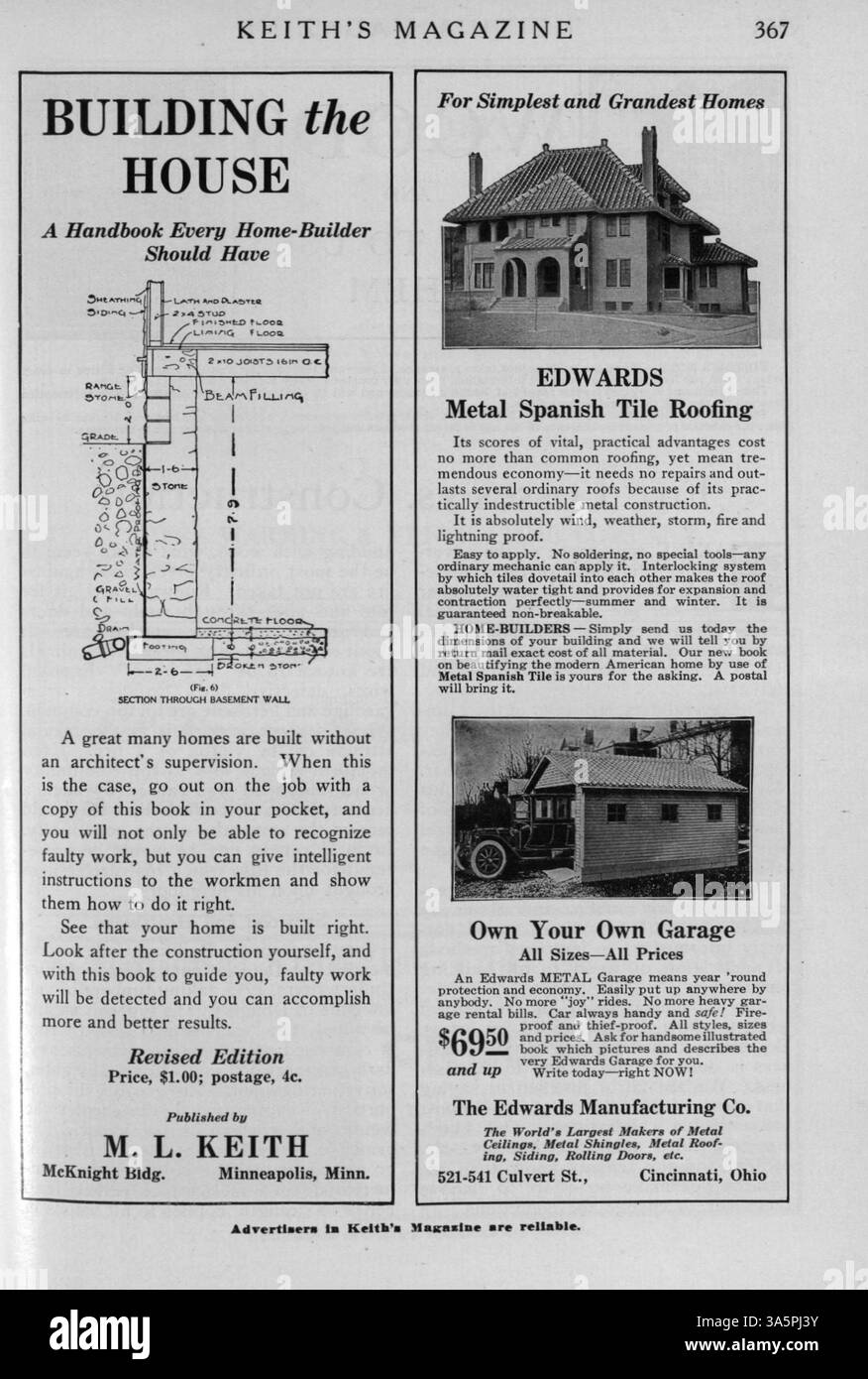 A 1916 monthly magazine edited by max l keith hi-res stock photography ...