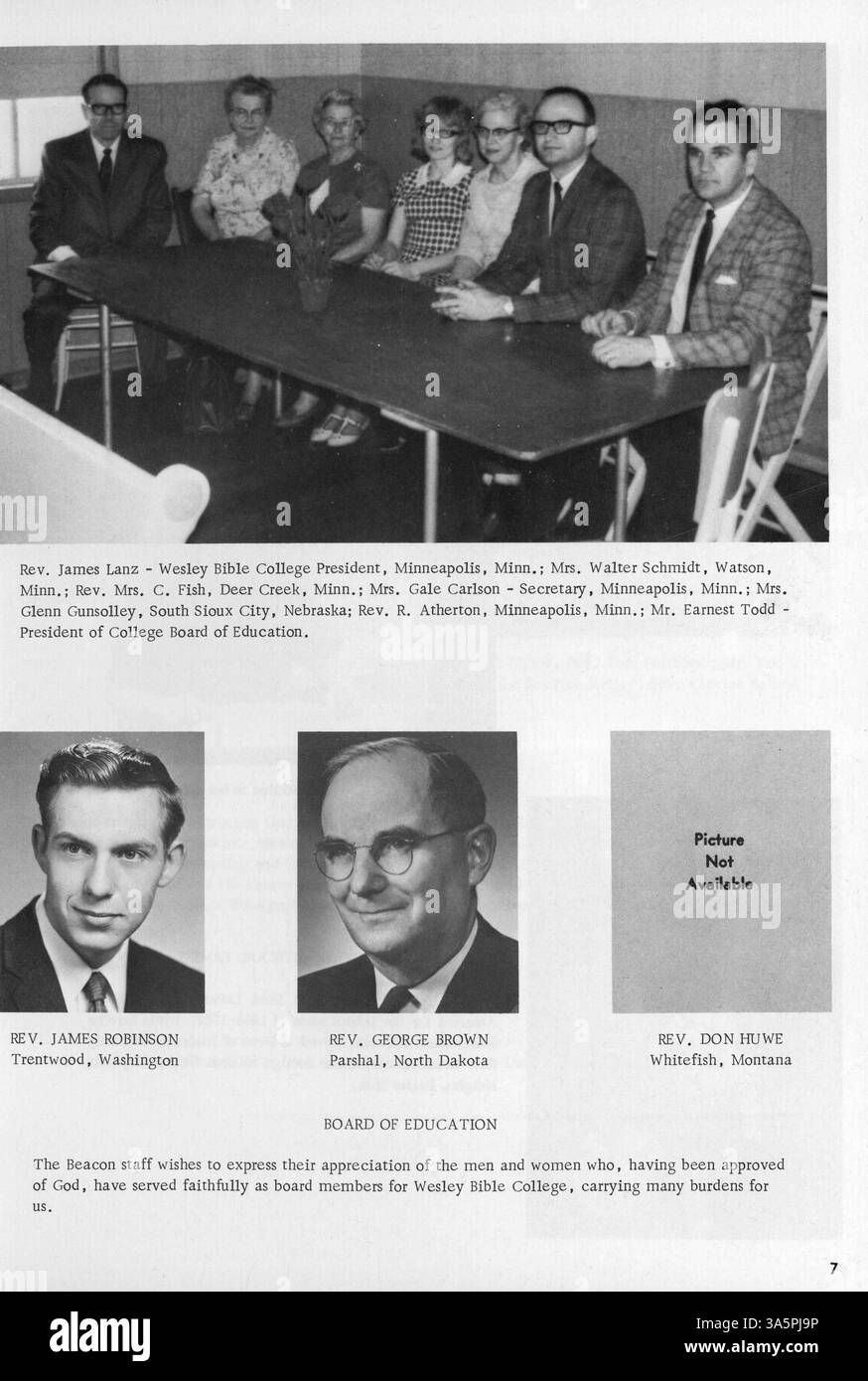 Yearbook from wesley bible college records students hi-res stock ...