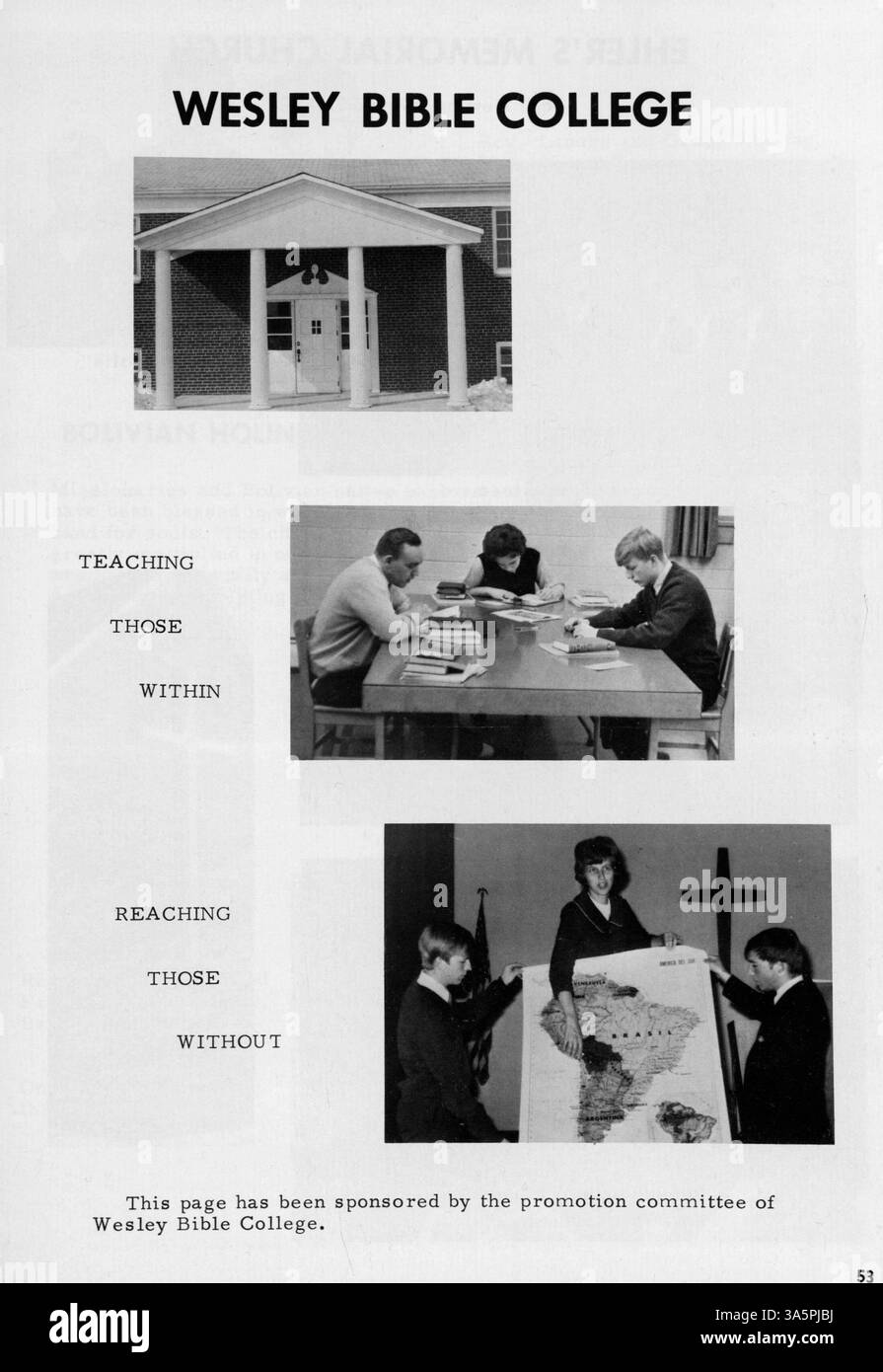Yearbook from wesley bible college records student hi-res stock ...