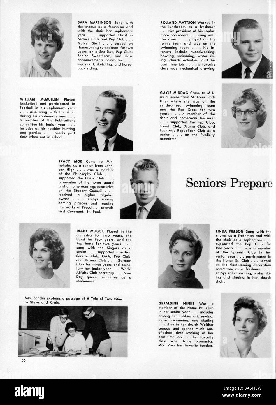 The 1962 Antler yearbook from Minnehaha Academy documents key moments ...