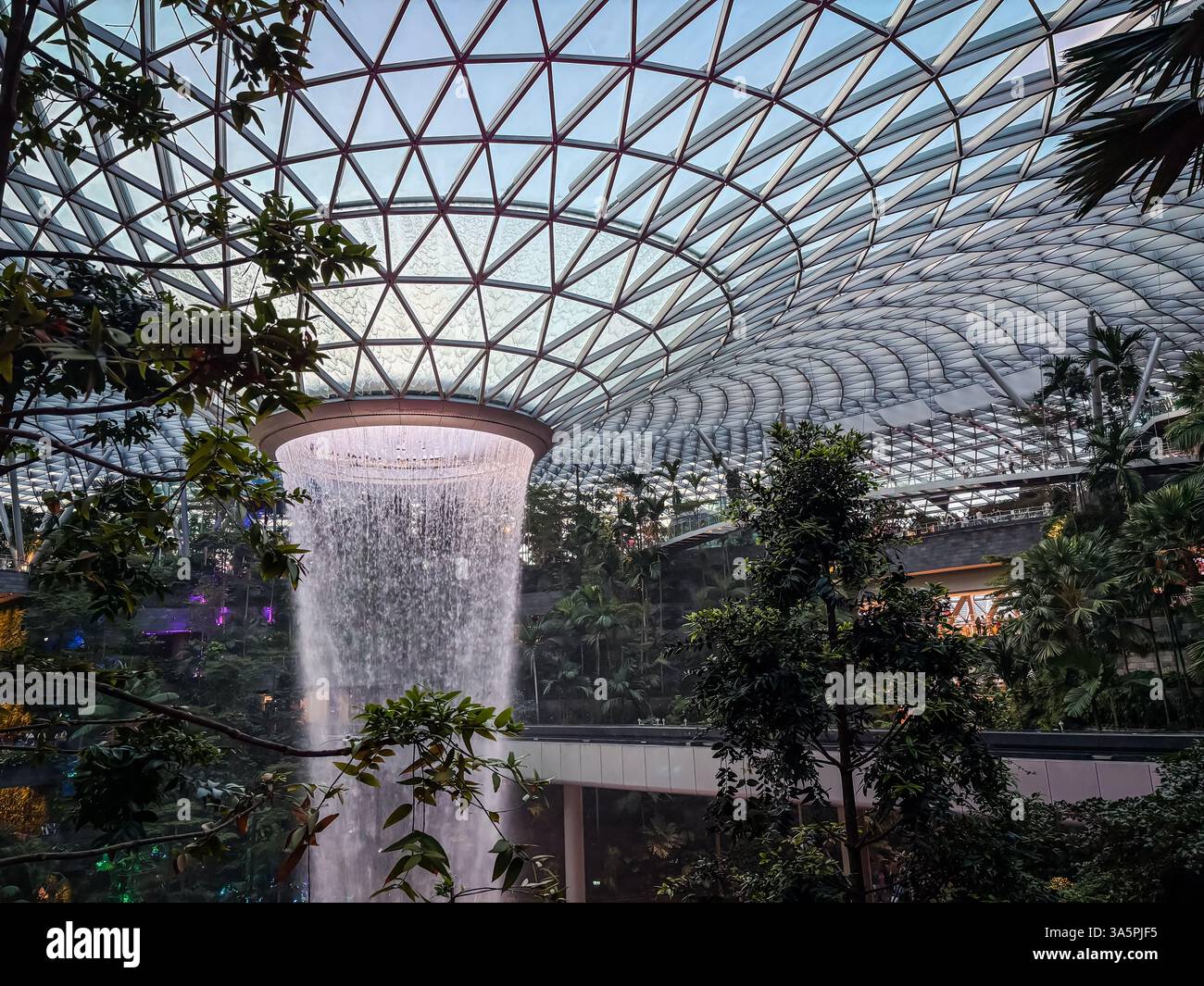 Changi Airport Jewel Waterfall Feature is the center piece of the ...