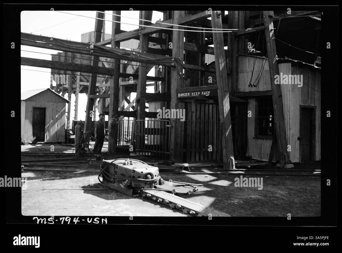 The shaft and head-frame of the Morrison Mine, owned by Clayton Coal ...