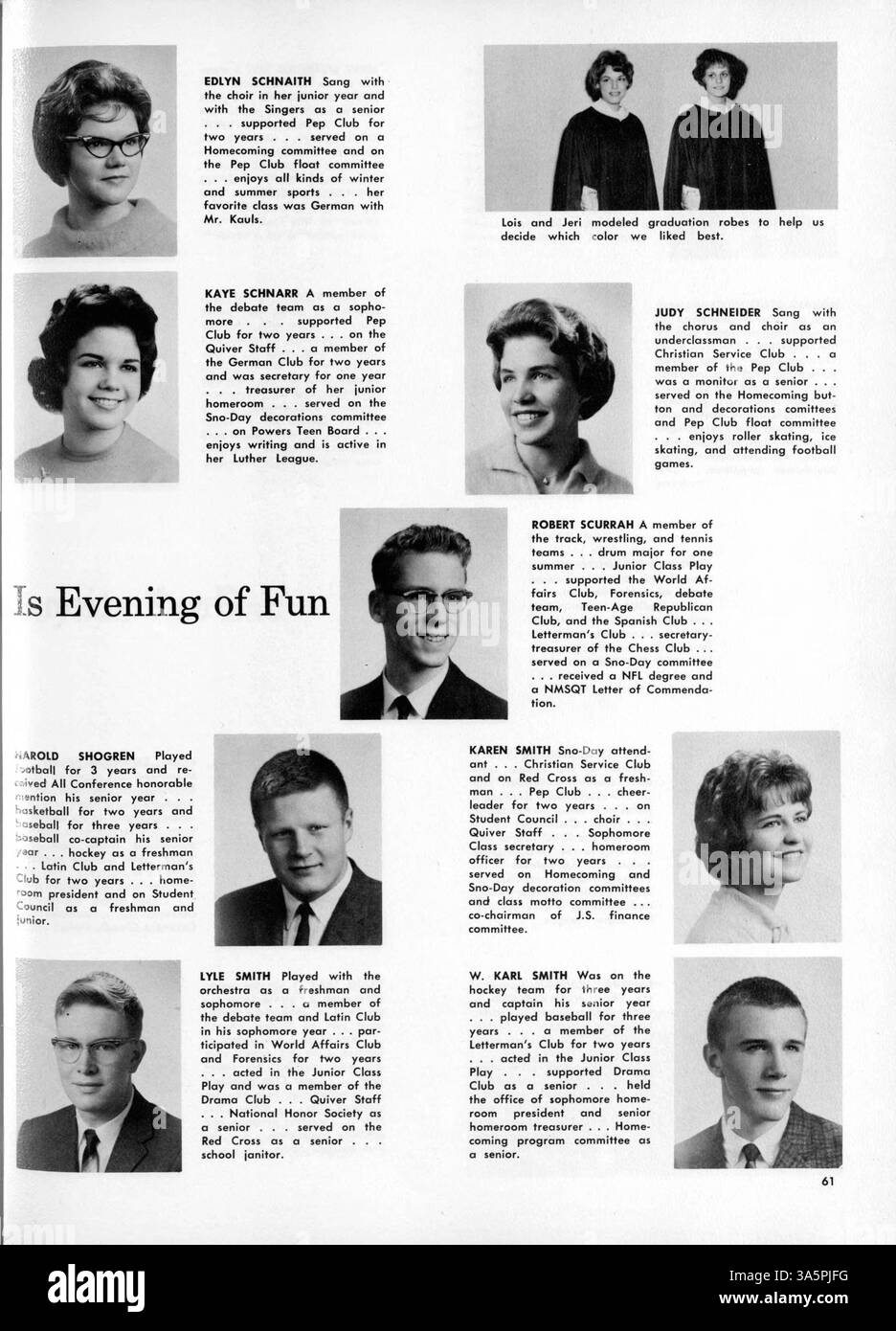 This 1962 antler yearbook showcases student activities hi-res stock ...
