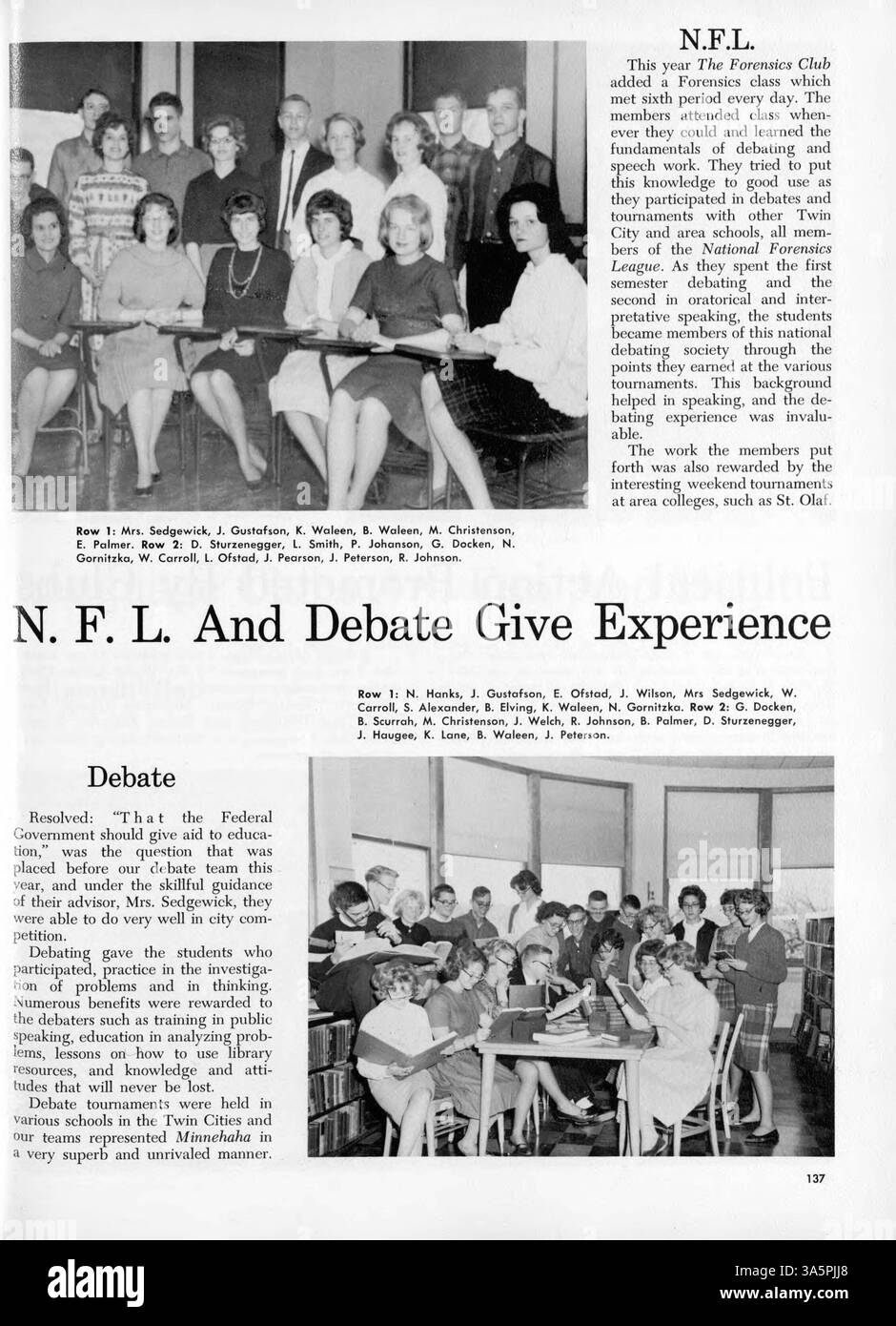 The 1962 Antler yearbook captures Minnehaha Academy’s 1961-1962 school ...