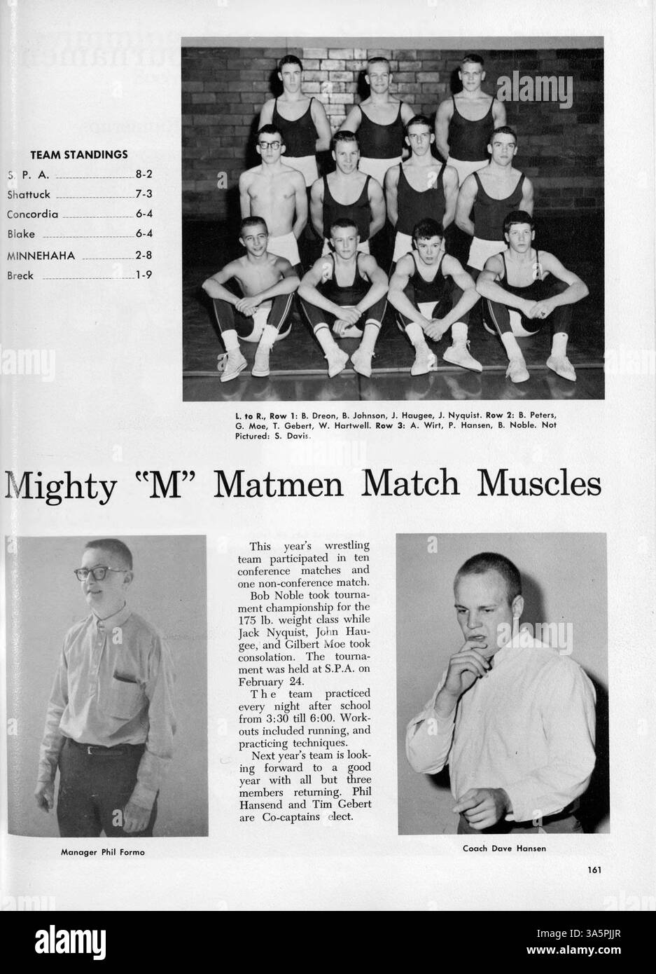 This 1962 Antler yearbook captures Minnehaha Academy's student body ...